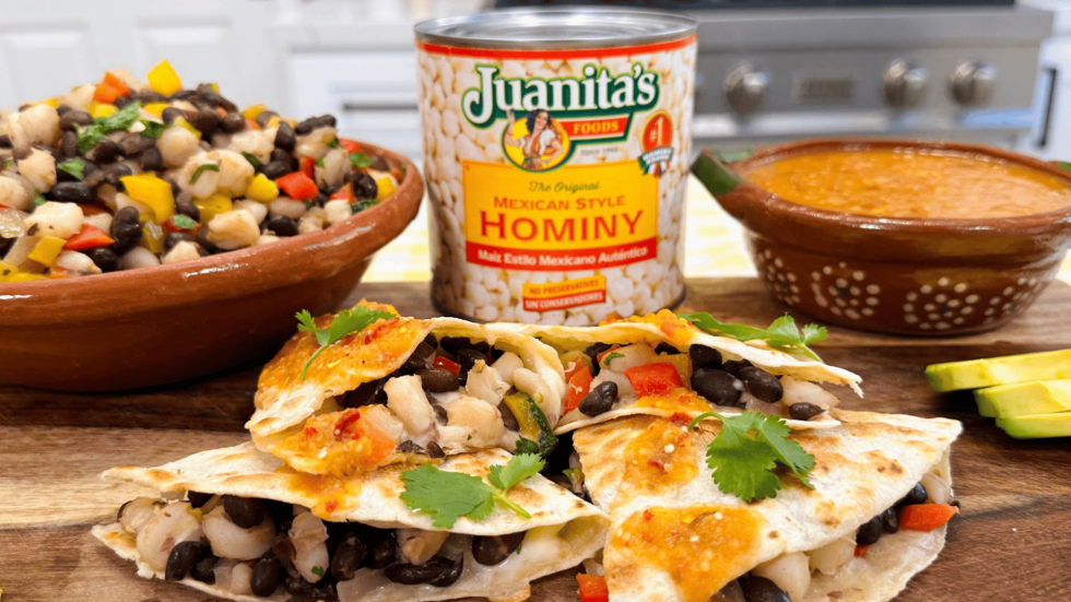 Hominy & Black Bean Quesadillas | Juanita's Foods