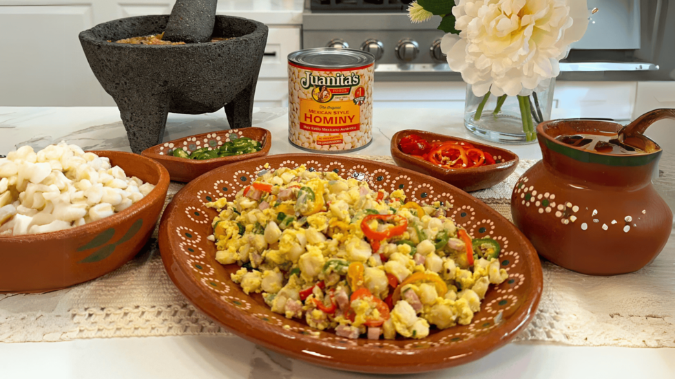 Hominy Scramble | Juanita's Foods
